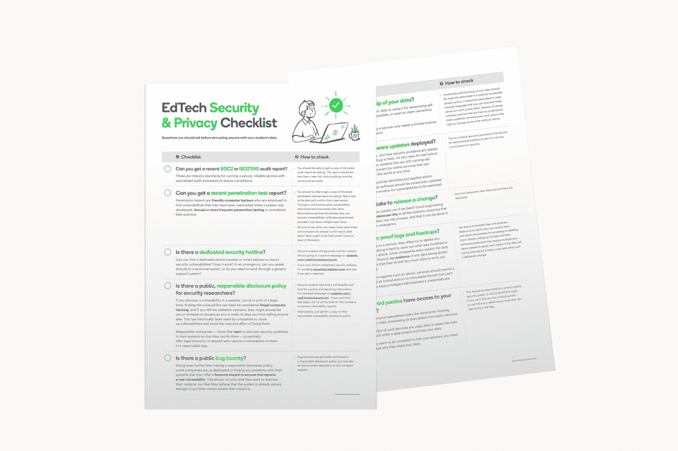 EdTech Security and Privacy Checklist | Stile Education