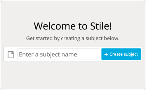 Getting started | Stile Education